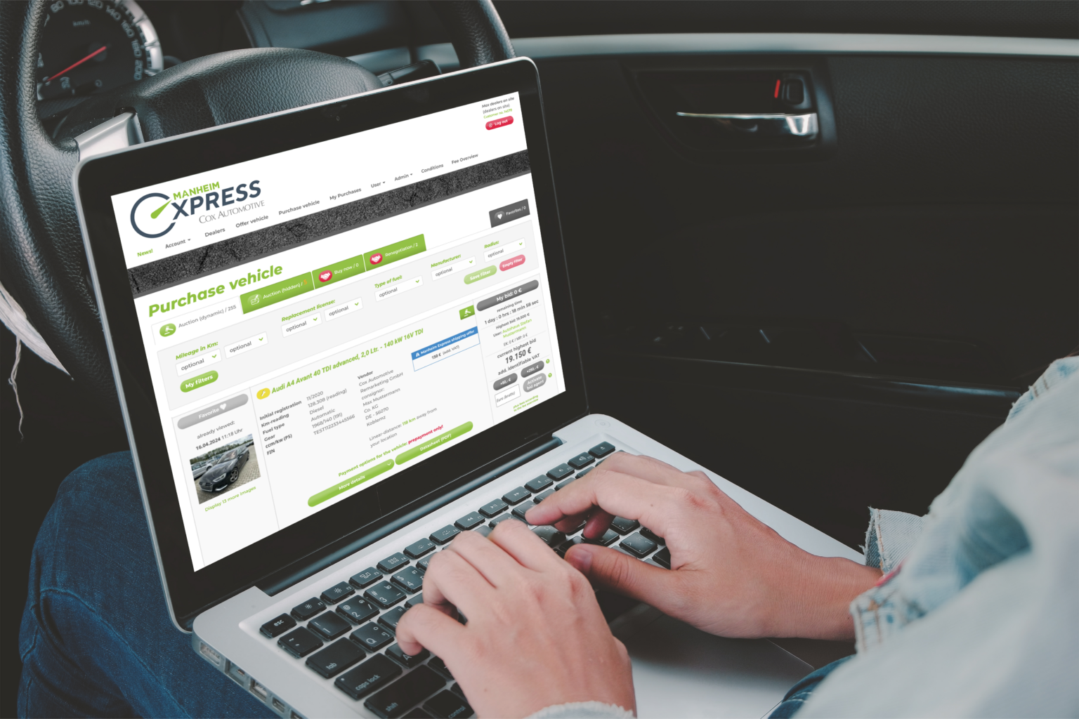 Selling cars - Manheim Express